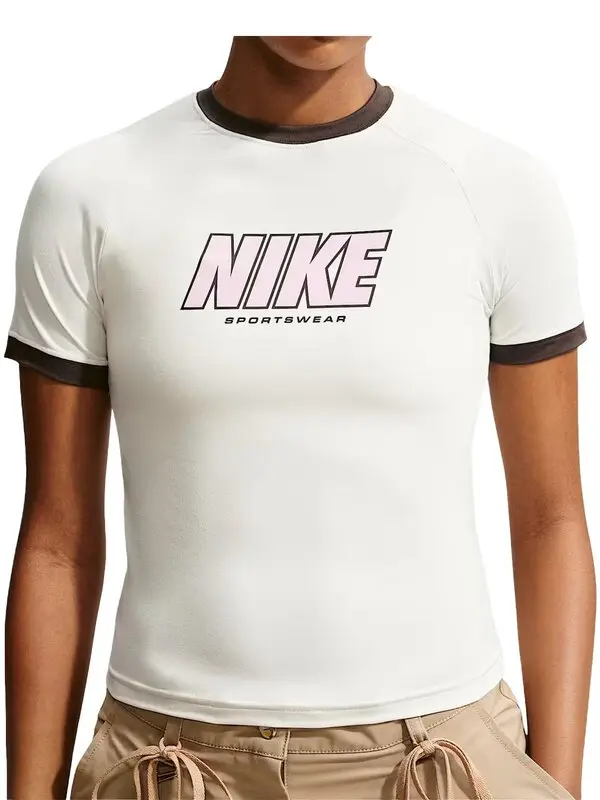 Nike Fitted T-shirt - Sail/baroque Brown