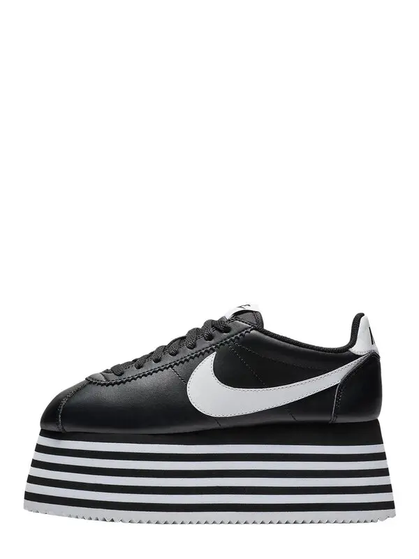 Nike Comme Des Garcons X Cortez Platform Sneakers - Black/white