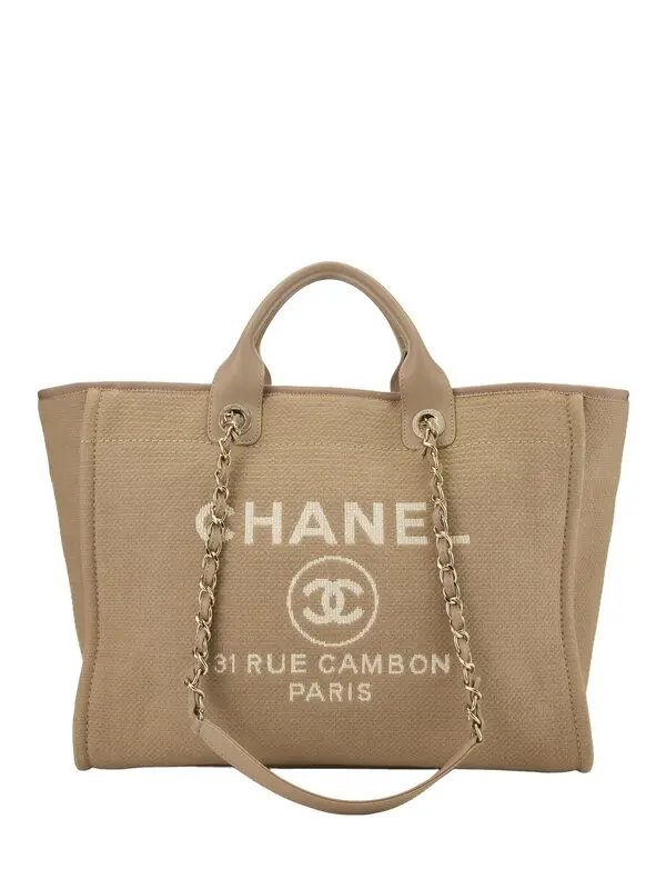 Chanel Deauville Nm Tote Bag - Beige