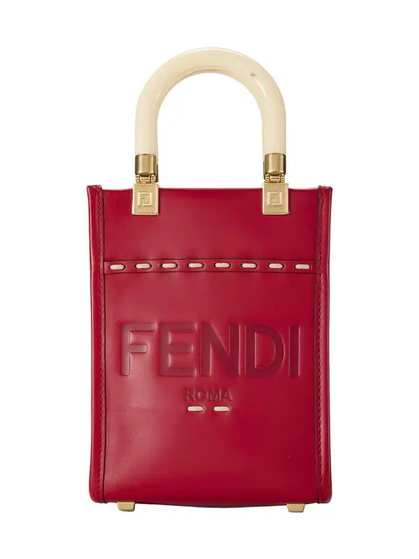 Fendi Calfskin Sunshine Shopper - Red