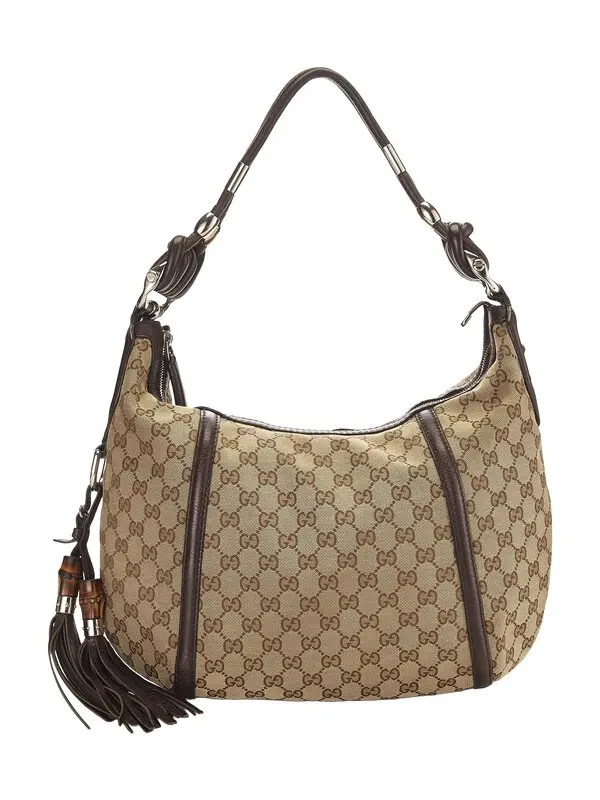 Gucci Original Gg Techno Horsebit Hobo Bag - Brown