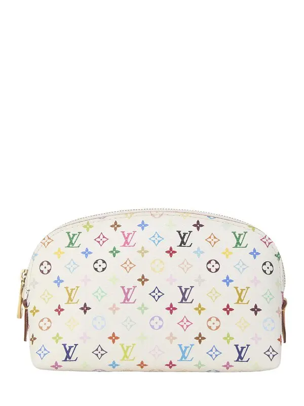 LOUIS VUITTON Takashi Murakami Monogram Multicolore Pochette Cosmetique - White