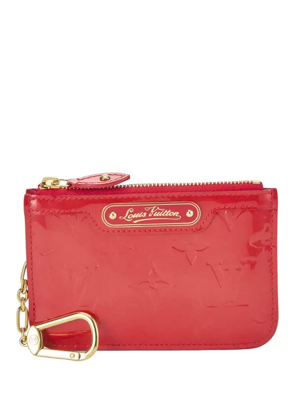 LOUIS VUITTON Monogram Vernis Pochette Clefs - Pink