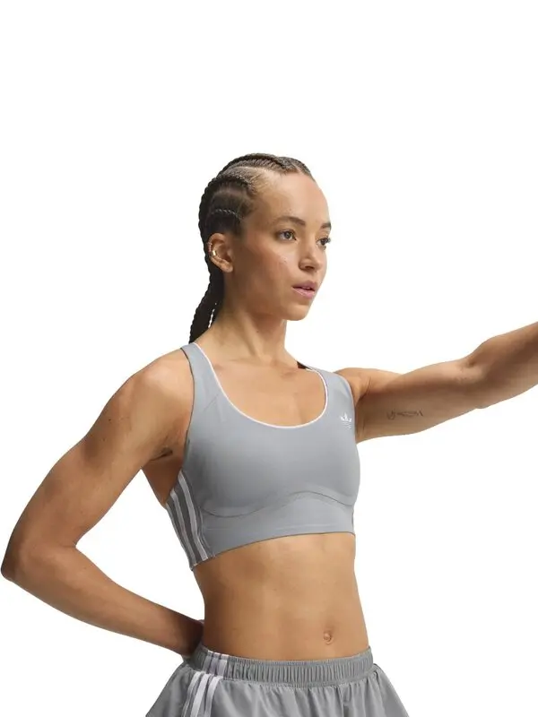 Adidas Originals Sport Medium Support Bra Grey - Grey Three
