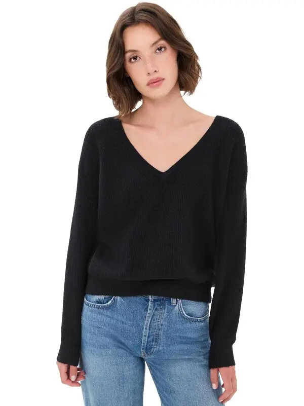 American Vintage Damsville V-neck Sweater - Noir
