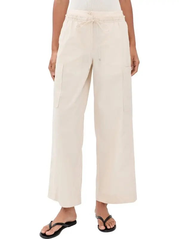 3.1 Phillip Lim Double Waistband Poplin Pants - Stone