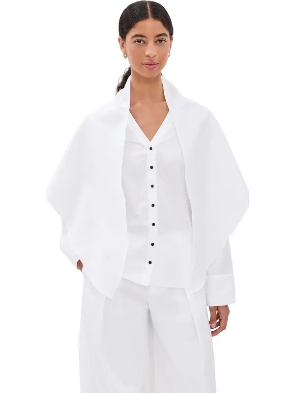 Tove Nia Shirt With Front Tie Detail - White