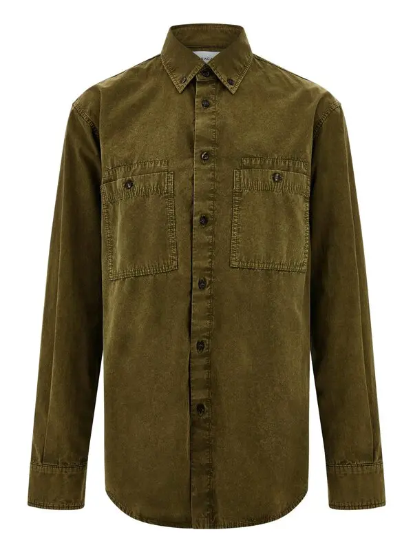 FERRAGAMO Button Down Work Shirt - Green