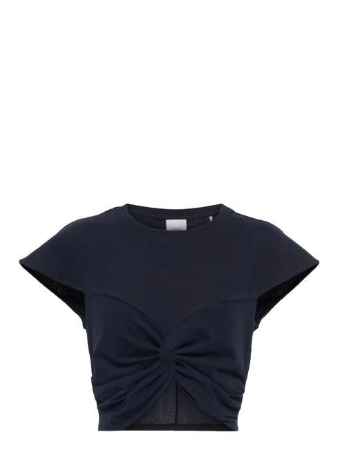 Isabel Marant Étoile Zineae Cropped Cotton Jersey Top - Black