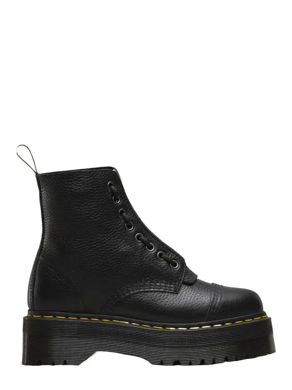 Dr. Martens Front Zip Platform Boots - Black