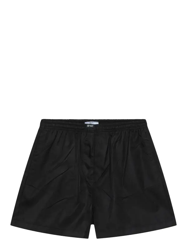 Prada Re-nylon Wide Leg Shorts - Black