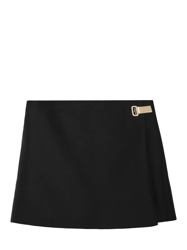 Balenciaga Wool And Silk Mini Skirt - Black