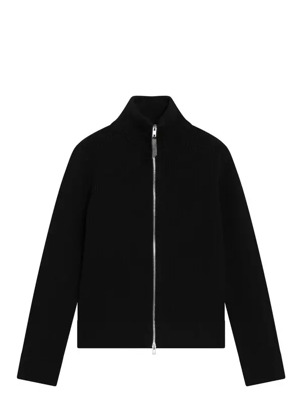 MAISON MARGIELA Wool-blend Zip Cardigan - Black