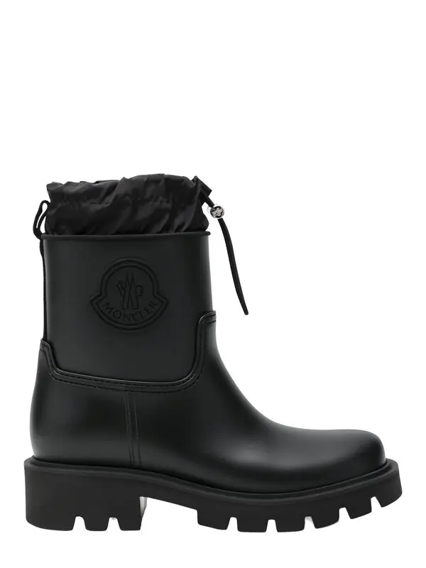 Moncler Kickstream Pvc And Nylon Rain Boots - Black