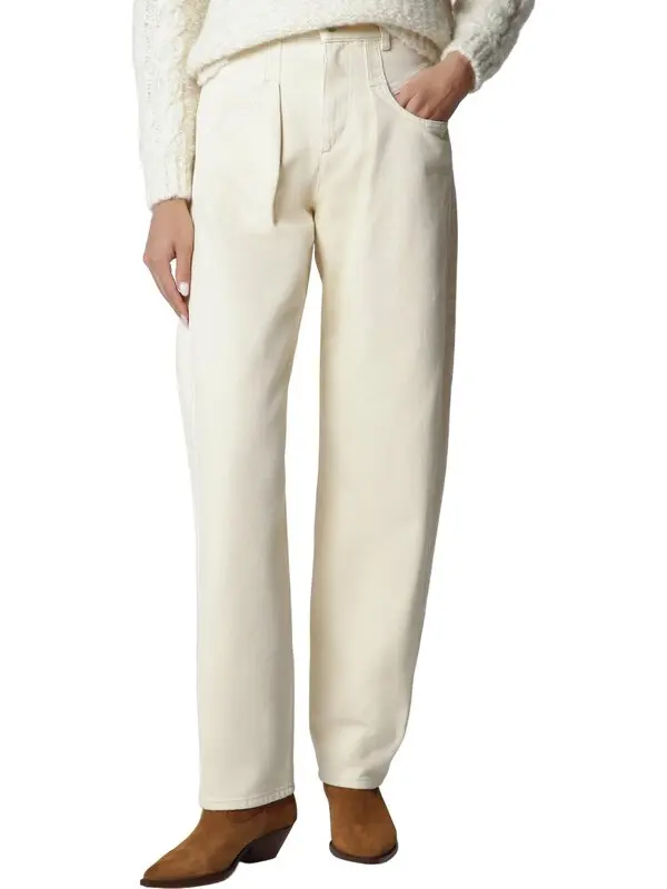 Isabel Marant Étoile Lisha Barrel Jeans In Cotton Denim - Cream