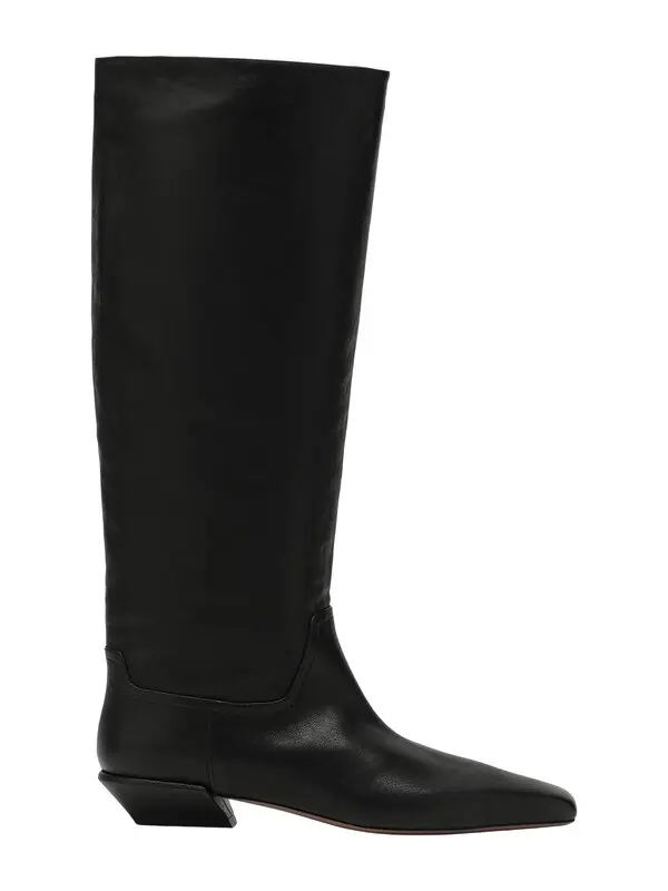 Paris Texas Bettina Boot 25 Calfskin Leather Boots - Black