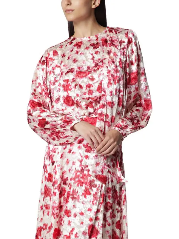 Isabel Marant Étoile Firma Blouse In Printed Silk Devoré Georgette - Multicolor