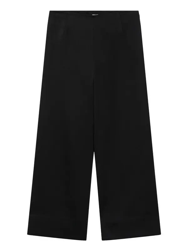 TOTEME Fluid Satin Viscose Trousers - Black