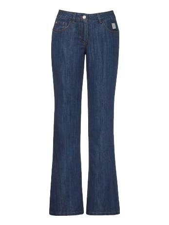 Mcm Flared Pants In Lurex Denim - Indigo