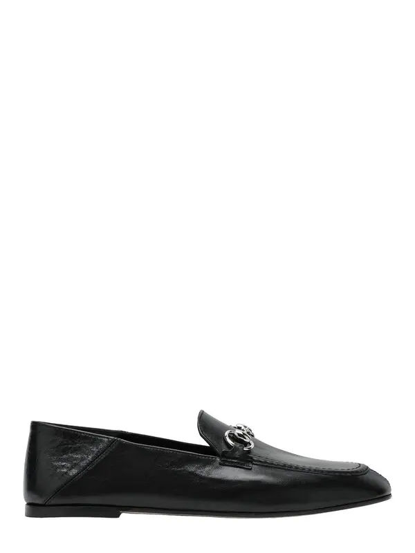 Gucci Jordaan Soft Horsebit Leather Loafers - Black