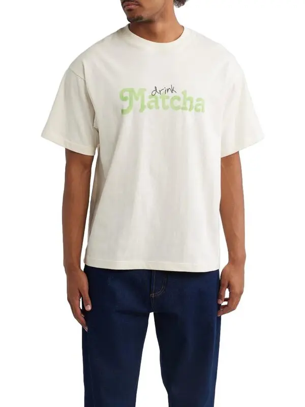 ID SUPPLY CO Matcha Graphic T-shirt - Cream