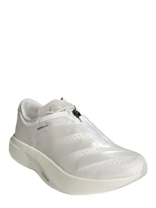 Adidas Adizero Evo Sl Zip Lightstrike Pro Running Shoe - White/zero Metallic/grey