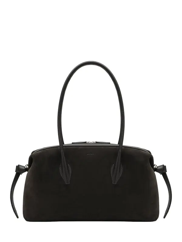Yuzefi Brioche Duffle Bag In Suede - Brown