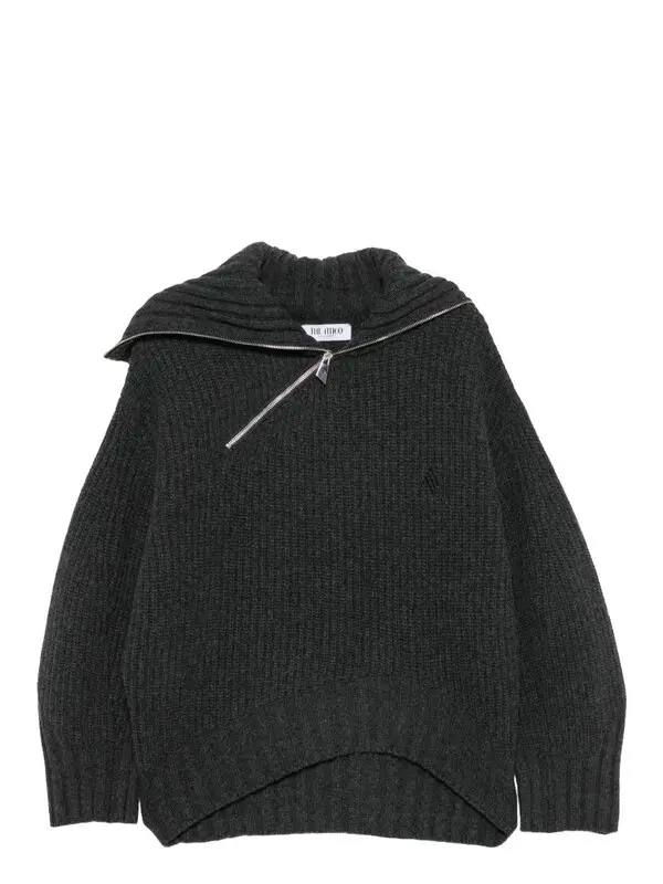 Attico Wool And Cashmere Ribbed Knit Sweater - Multicolor