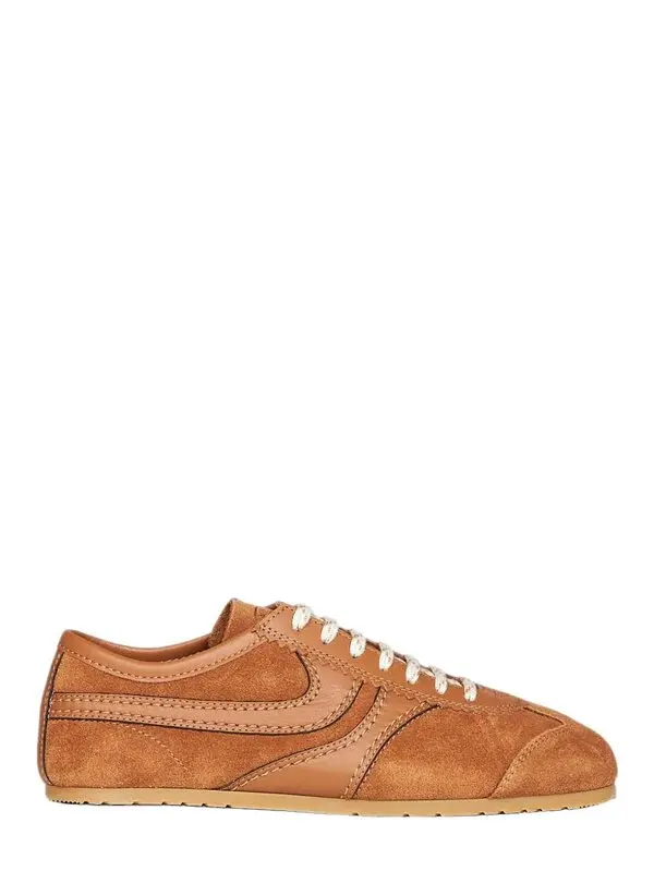 Dries Van Noten Suede Leather Lace-up Sneakers - Multicolor