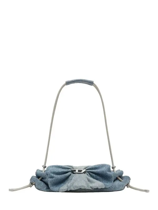DIESEL® Denim Shoulder Bag With Crystal Embellishment - Multicolor