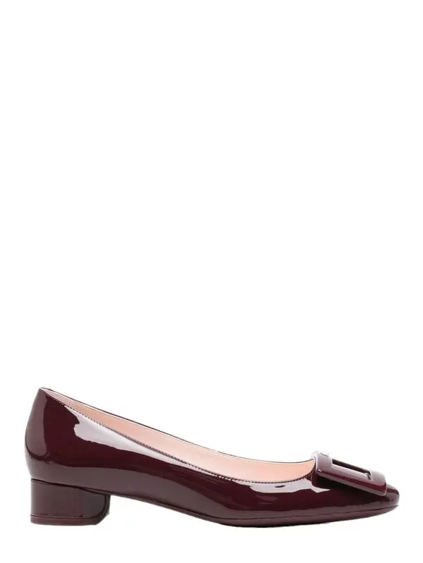 ROGER VIVIER Patent Leather Ballet Flats With Buckle Detail - Multicolor