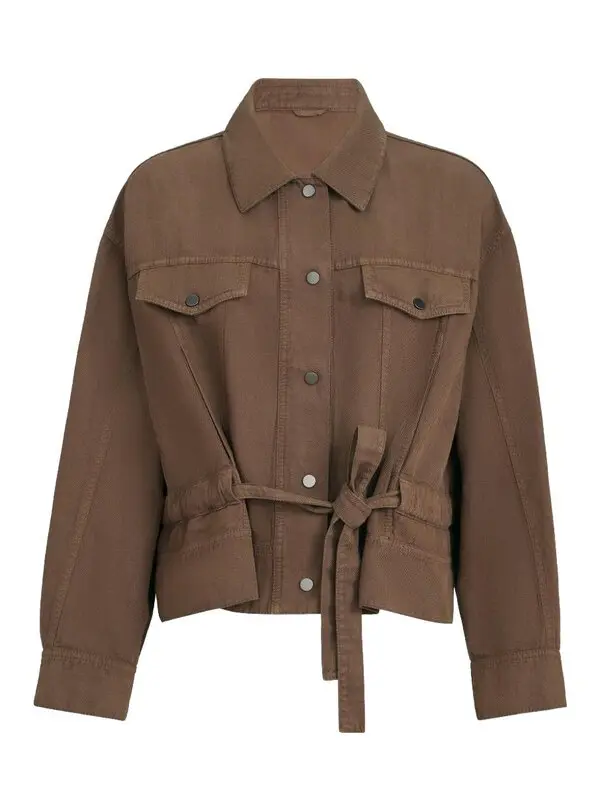 Brunello Cucinelli Linen Cropped Jacket - Multicolor