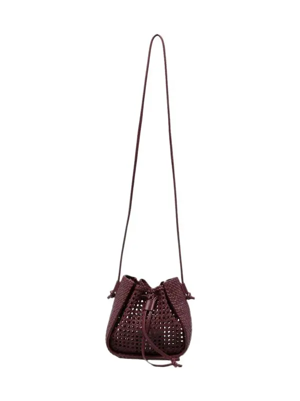 FORTE_FORTE Woven Leather Bucket Bag - Multicolor