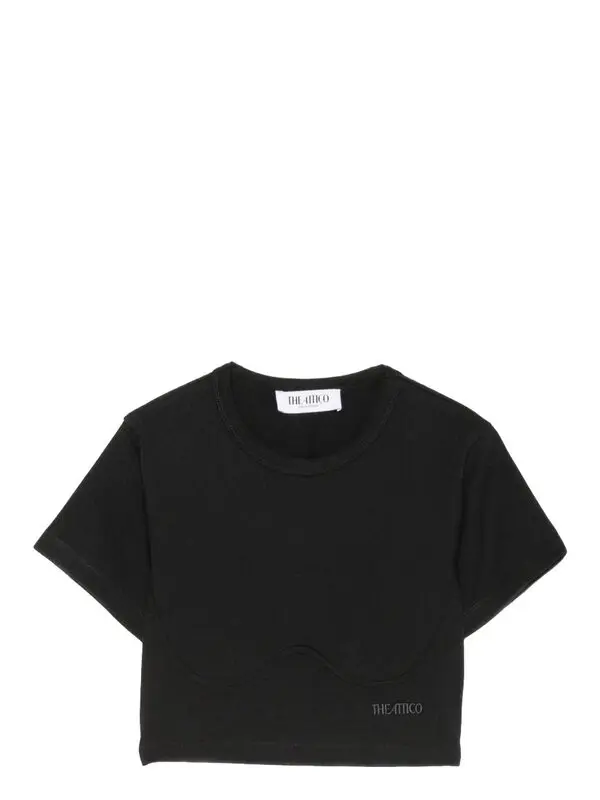 Attico Logo Cropped T-shirt - Multicolor