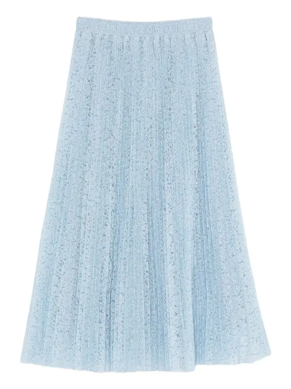 ERMANO SCERVINO Ermanno Scervino Embroidered Pleated Long Skirt - Multicolor