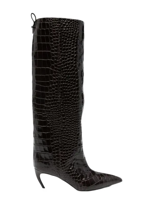 Attico Lea Leather Boots - Multicolor