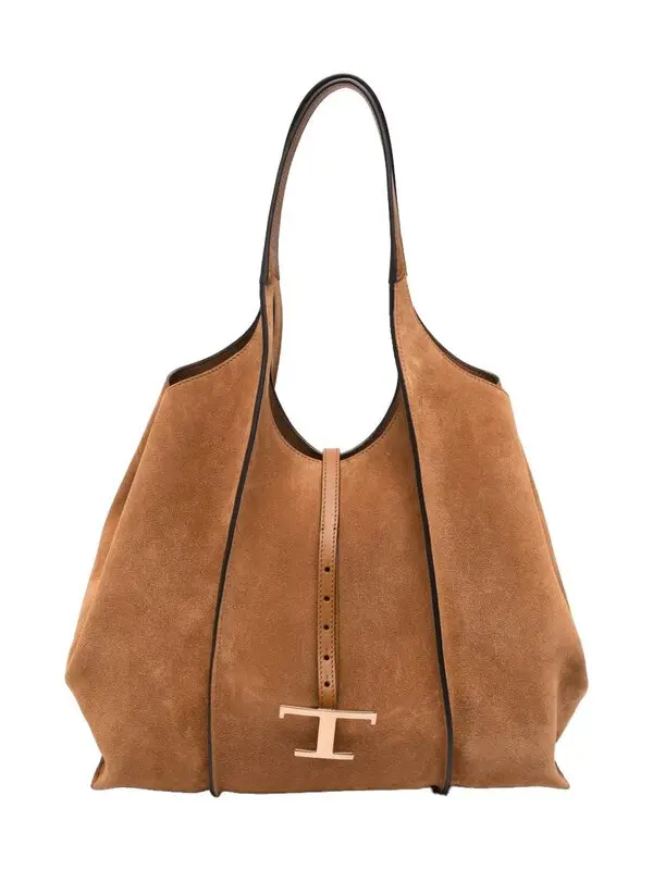 TOD'S T Timeless Medium Suede Tote Bag - Multicolor