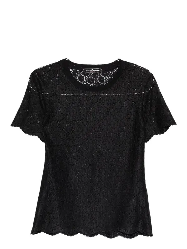 ERMANO SCERVINO Ermanno Scervino Embroidered Lace T-shirt - Multicolor