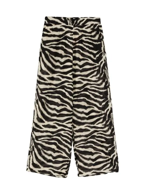 ERMANO SCERVINO Ermanno Scervino Zebra Print Cotton Trousers - Multicolor