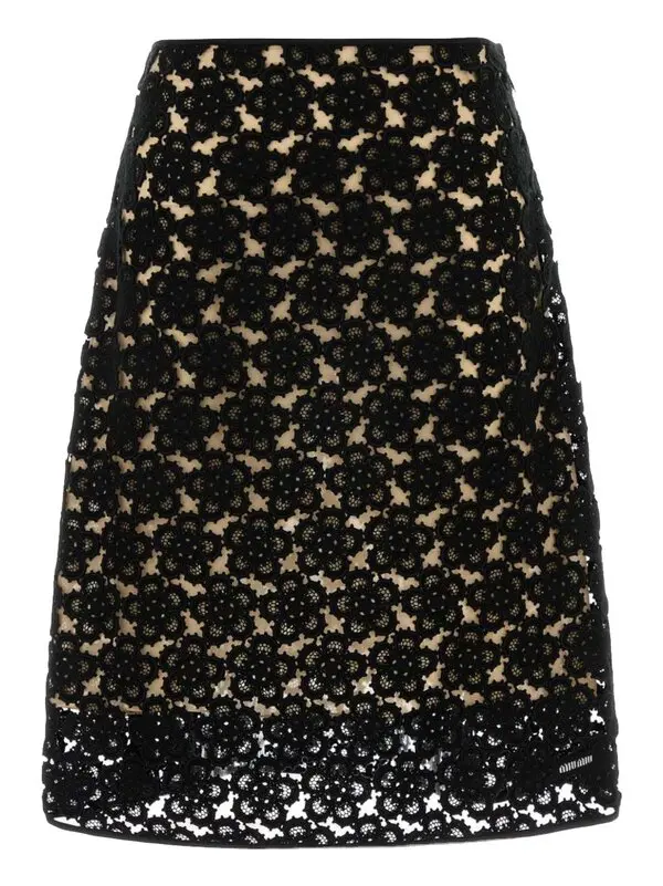 Miu Miu Lace Skirt - Black