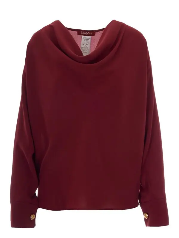Max Mara Cowl Neck Blouse - Brown