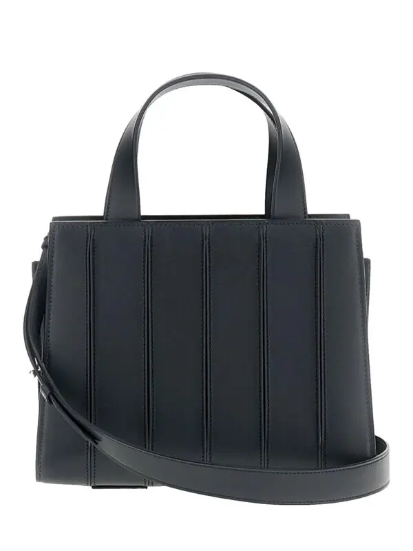 Max Mara Charcoal Vitello Shoulder Bag - Multicolor