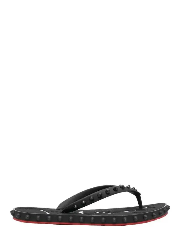 CHRISTIAN LOUBOUTIN Embellished Thong Sandals - Black