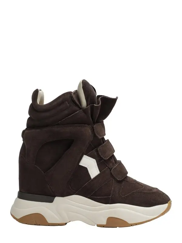Isabel Marant Étoile Suede Wedge Sneakers - Brown