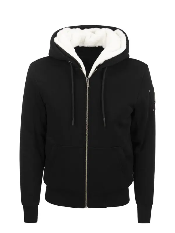 Moose Knuckles Classic Bunny Faux Fur Lined Hoodie - Black