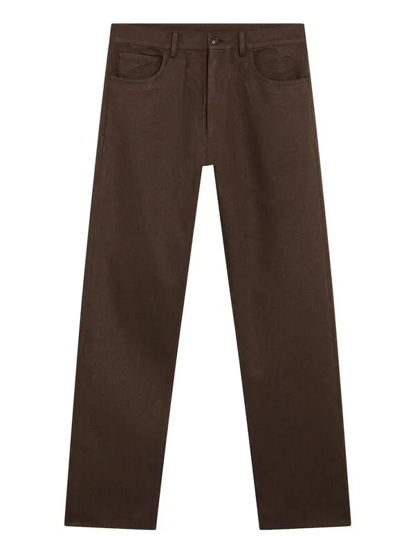 Prada Virgin Wool Trousers - Brown