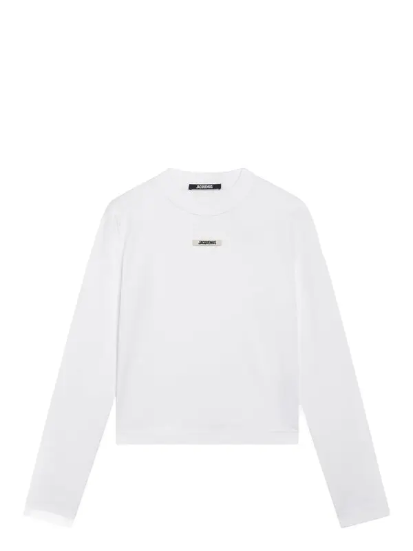 Jacquemus Le Gros Grain Long-sleeve Cotton T-shirt - White