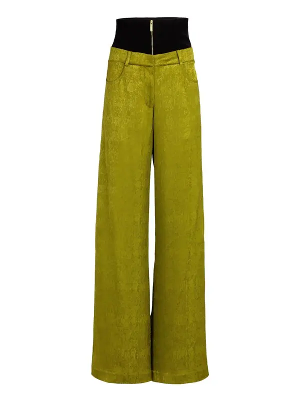 Silvia Tcherassi Karel Straight Leg Pants - Green