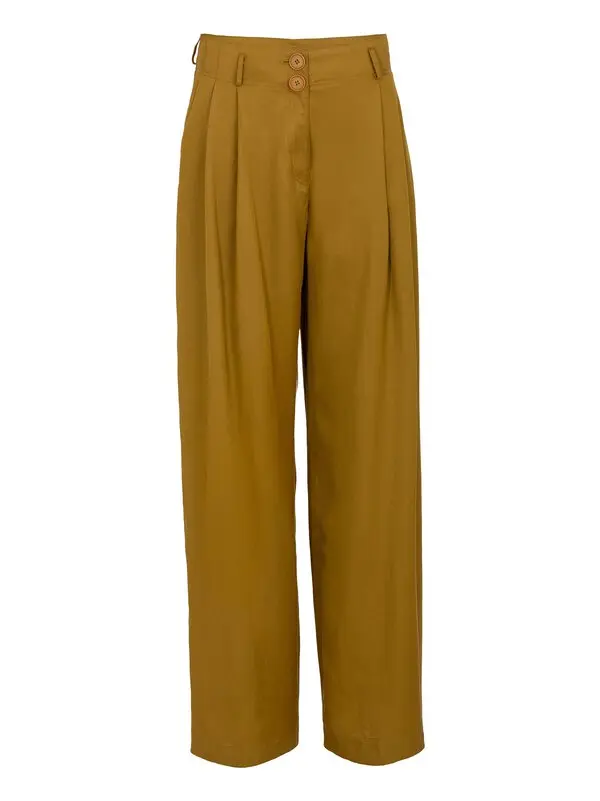 Silvia Tcherassi Opal Straight Leg Trousers - Brown