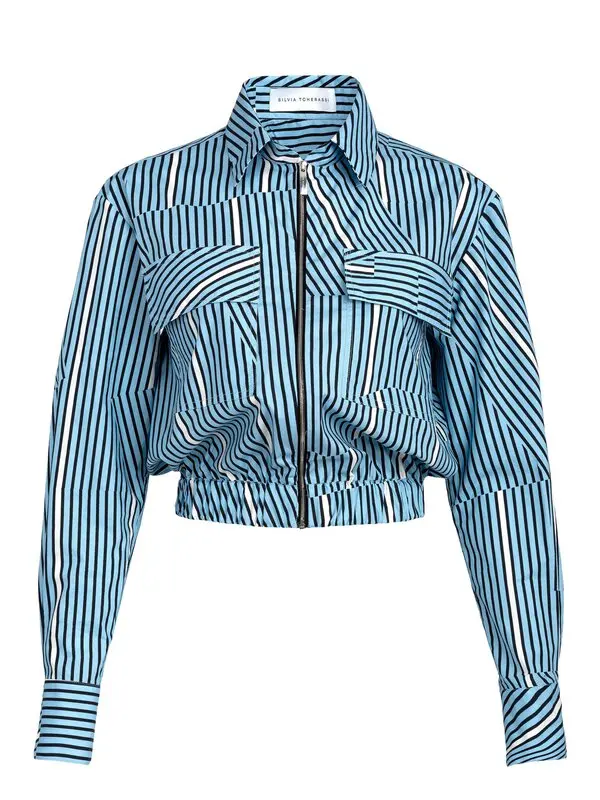 Silvia Tcherassi Melva Striped Cotton Top - Stripe